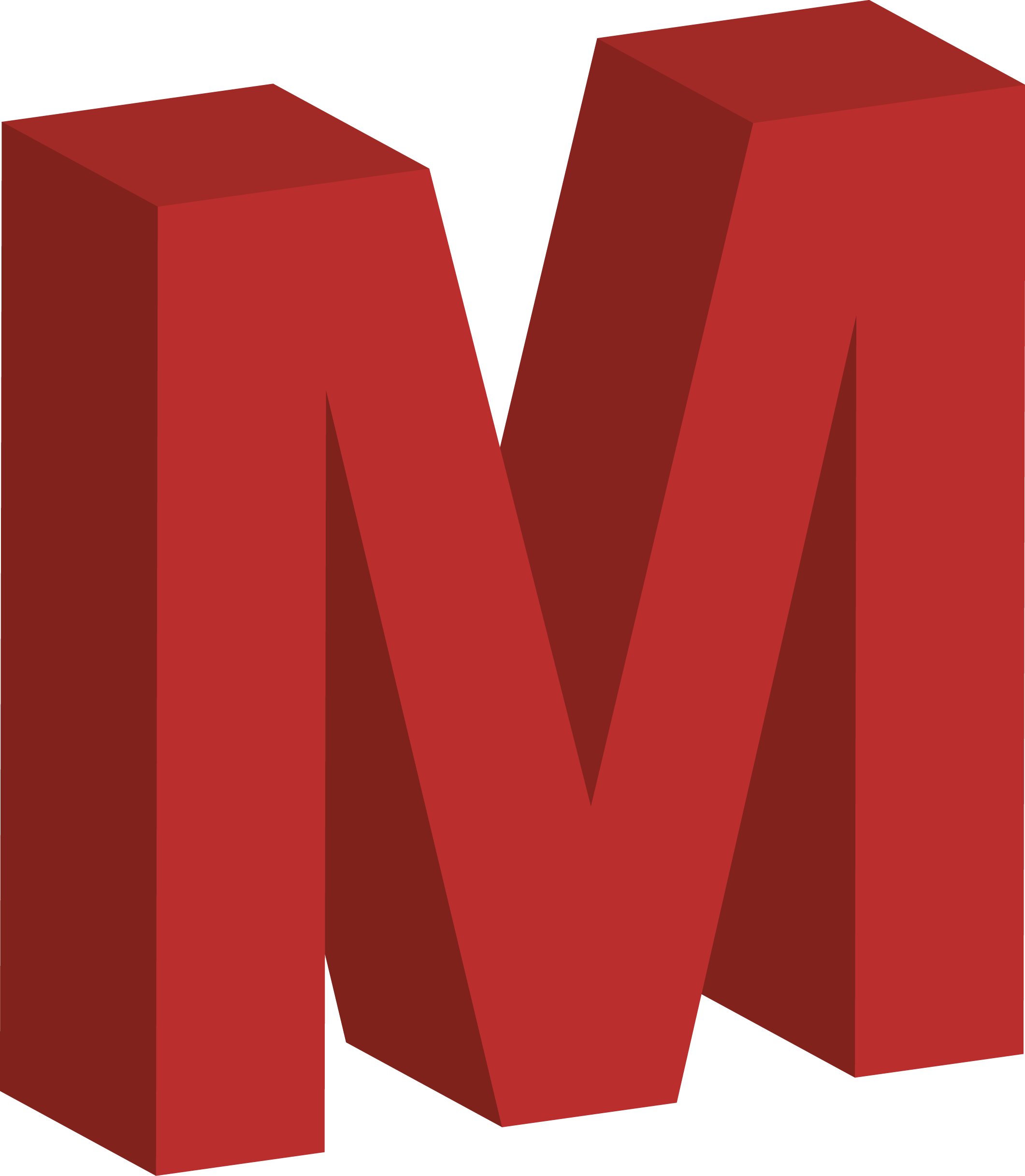 3D-bokstaven M-röd - Pedagogverkstan