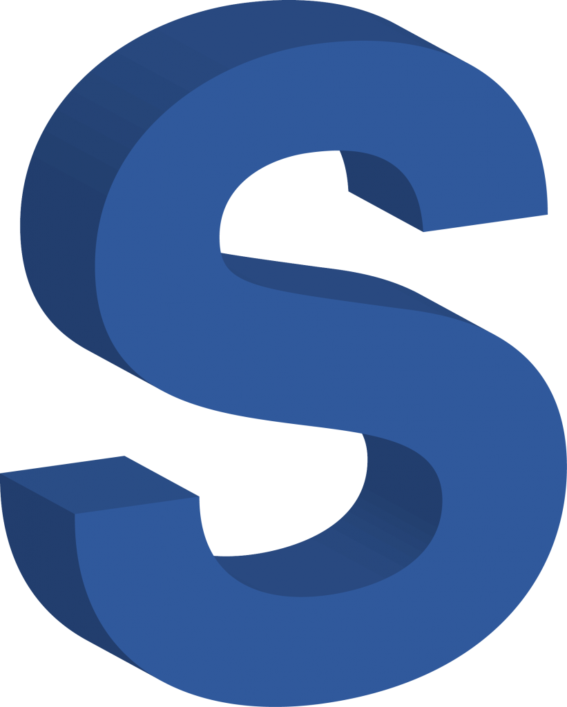 3D-bokstaven S-blå - Pedagogverkstan